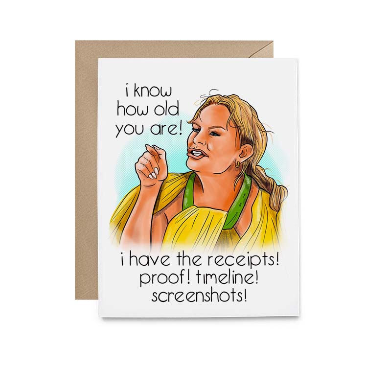 RHOSLC Heather Receipts Birthday Card – Hello Harlot